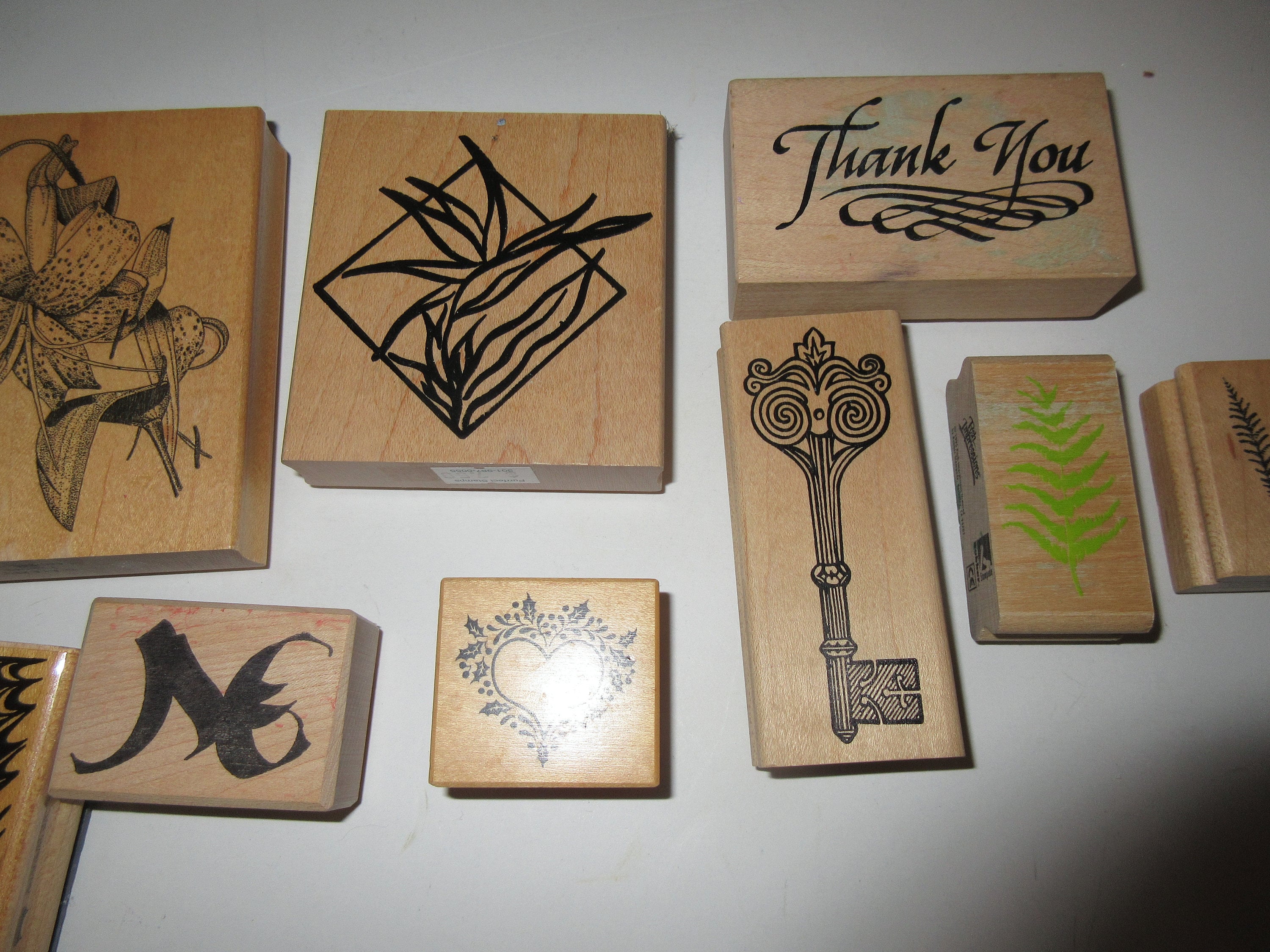 Set of 10 Large Rubber Stamp Blocks Scrapbooking Cardmaking - Etsy