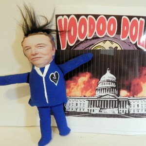 Handcrafted Elon Musk Voodoo Doll – Unique Folk Art With Skull Pins for ...