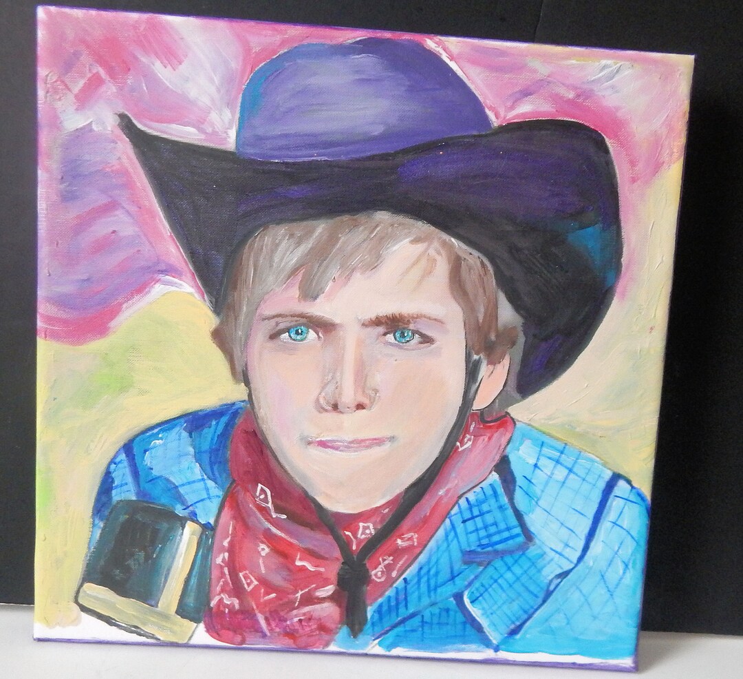 Mike Teavee From Willy Wonka Original Pop Bright Acrylic Paint 12" X 12 ...