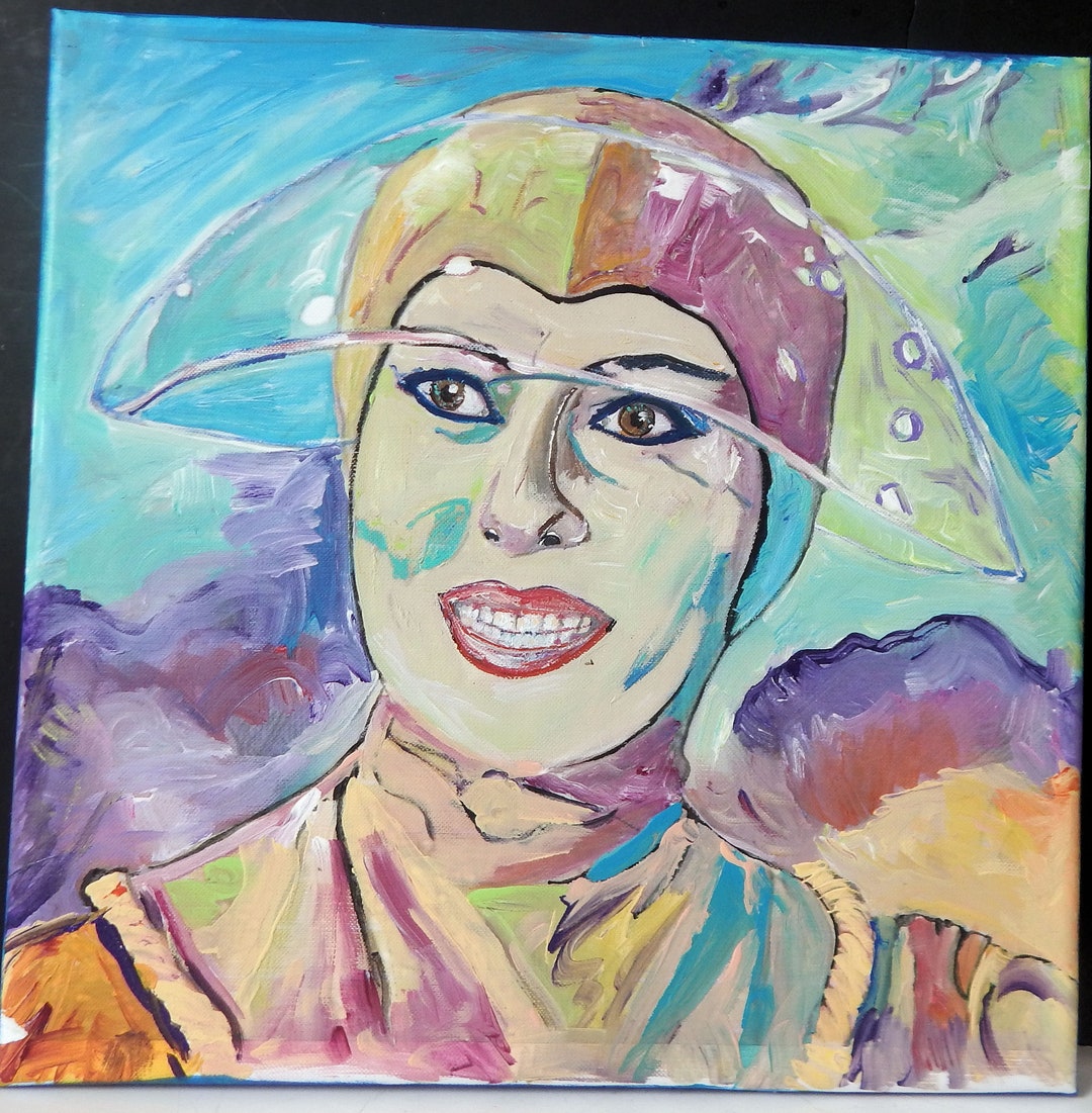 Lost in Space "lady From Green Dimension" Original Pop Bright Acrylic ...