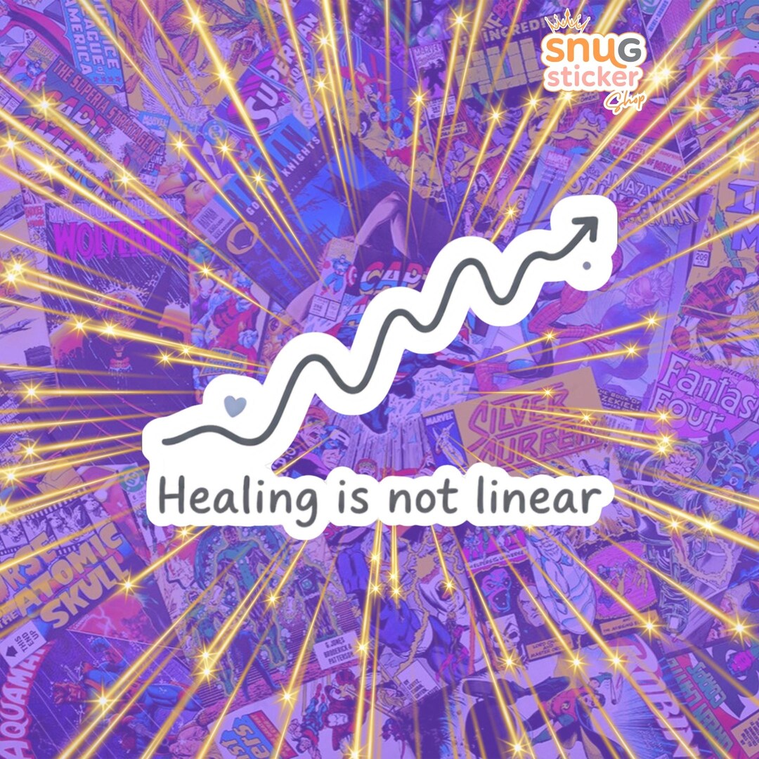Healing is Not Linear Sticker | Wavy Arrow Mental Health Kiss-cut - Etsy