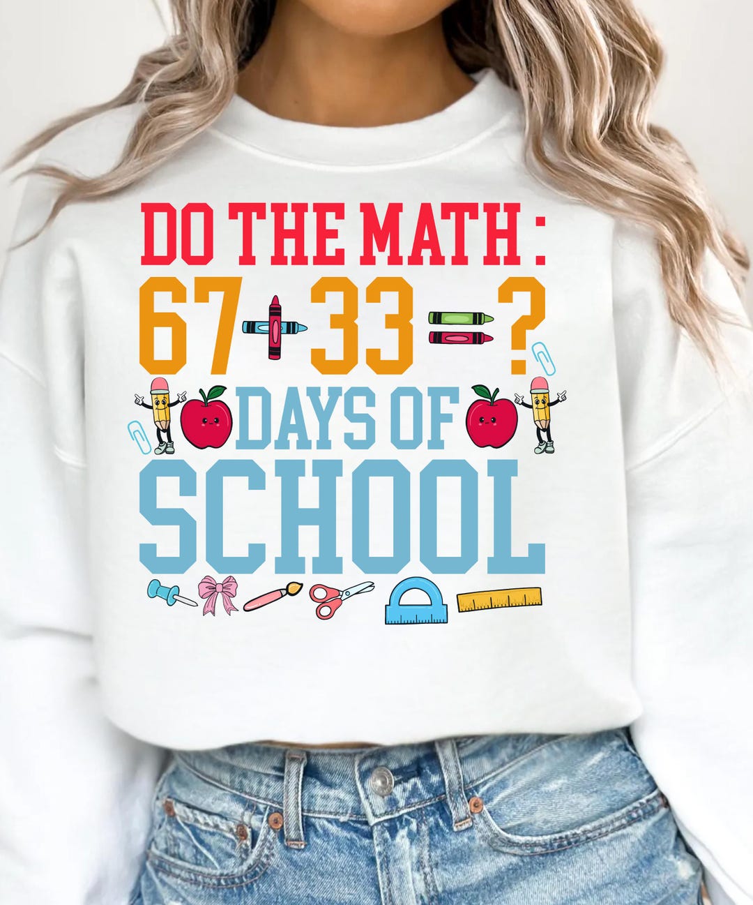 Do the Math 67 33 Days of School Png Funny 100th Day Teacher Student ...