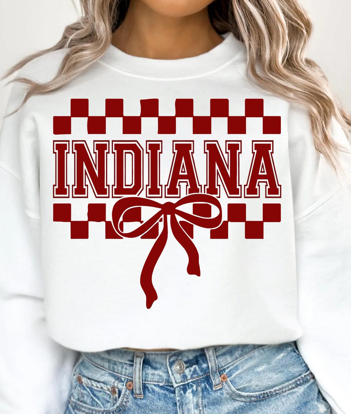 Red Indiana Coquette Bow Logo Png College Sport Style Shirt Design - Etsy