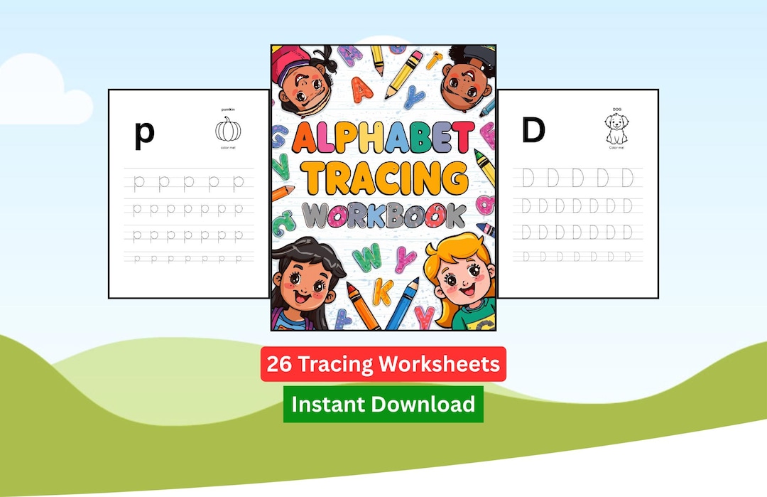 Alphabet Tracing Workbook Printable for Kids | A–z Lowercase Tracing ...
