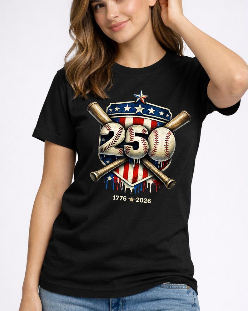 USA 250th Anniversary Baseball Shirt, Patriotic American Flag Sports ...