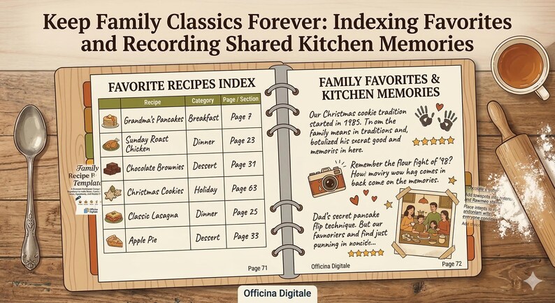 Family Recipe Book Template, Printable Cookbook PDF, Recipe Binder ...