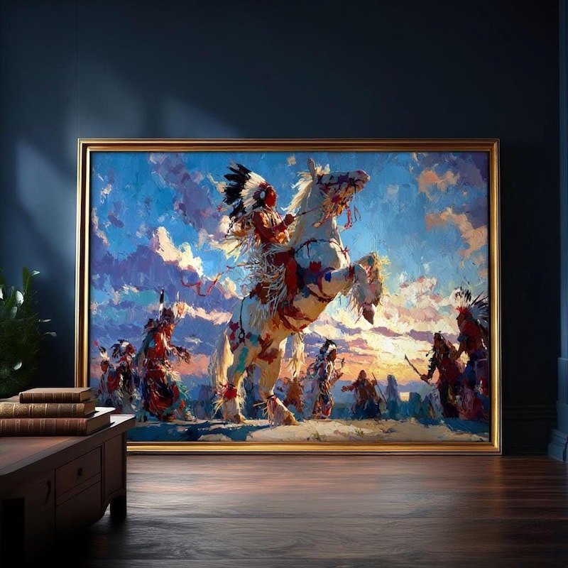 Cherokee Horse Painting - Etsy