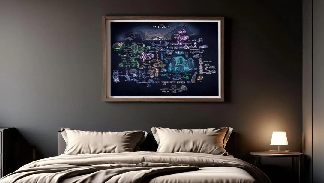 Póster del mapa de Hollow Knight: Mapa del mundo de Hollownest ...
