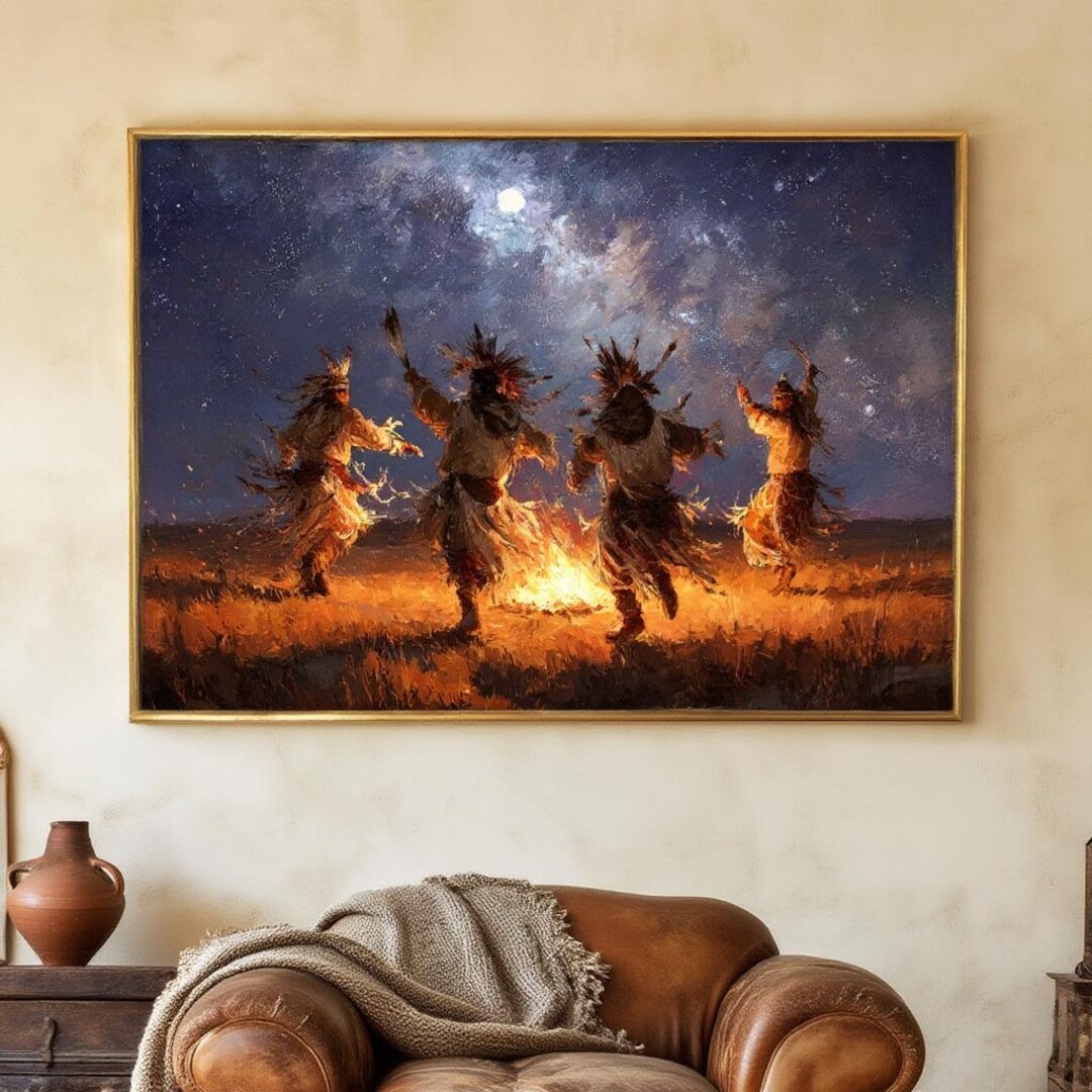 Indigenous Dancers Wall Decor - Cherokee, Apache, Chicano Ceremonial ...