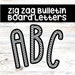 Zig Zag Outline Bulletin Board Letters, Modern Primary Letters Digital ...