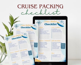 Cruise Packing Checklist, Fillable/printable PDF, Cruise Checklist 2023 ...