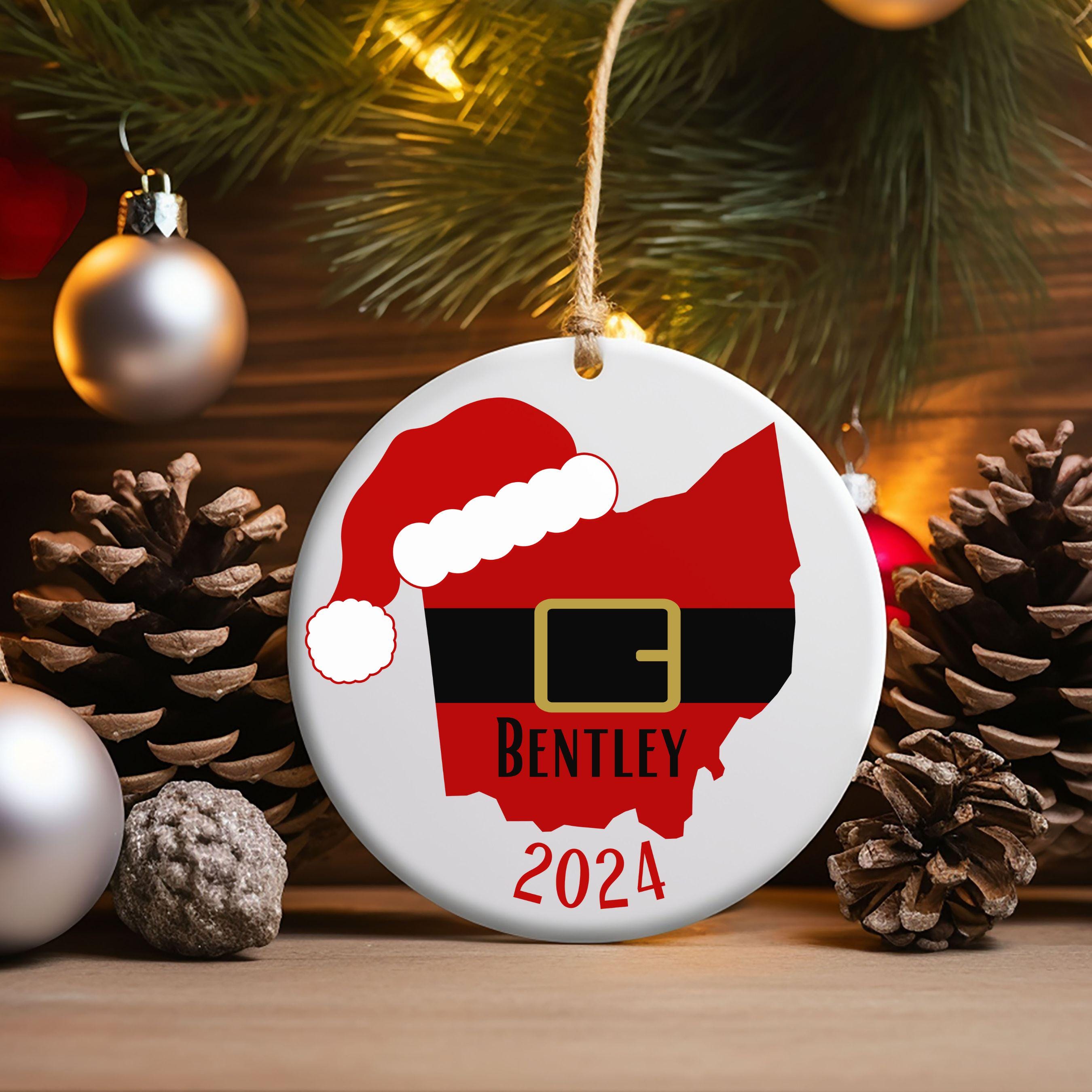 Personalized Ohio Christmas Ornament, Custom Name Gift, Xmas Ornament ...