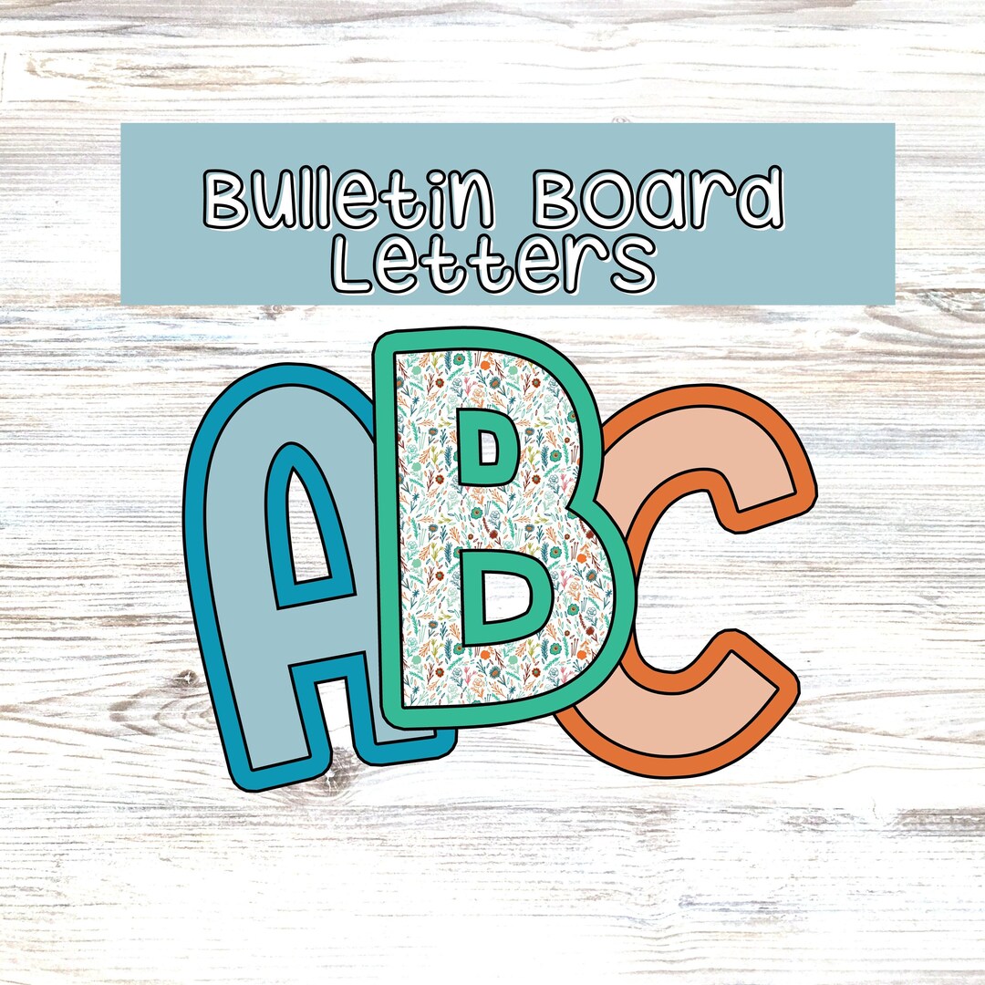 Spring Primary Font Bulletin Board Letters Bundle, Alphabet & Special ...
