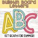 Summer Themed Bulletin Board Letters & Numbers, Digital Download ...