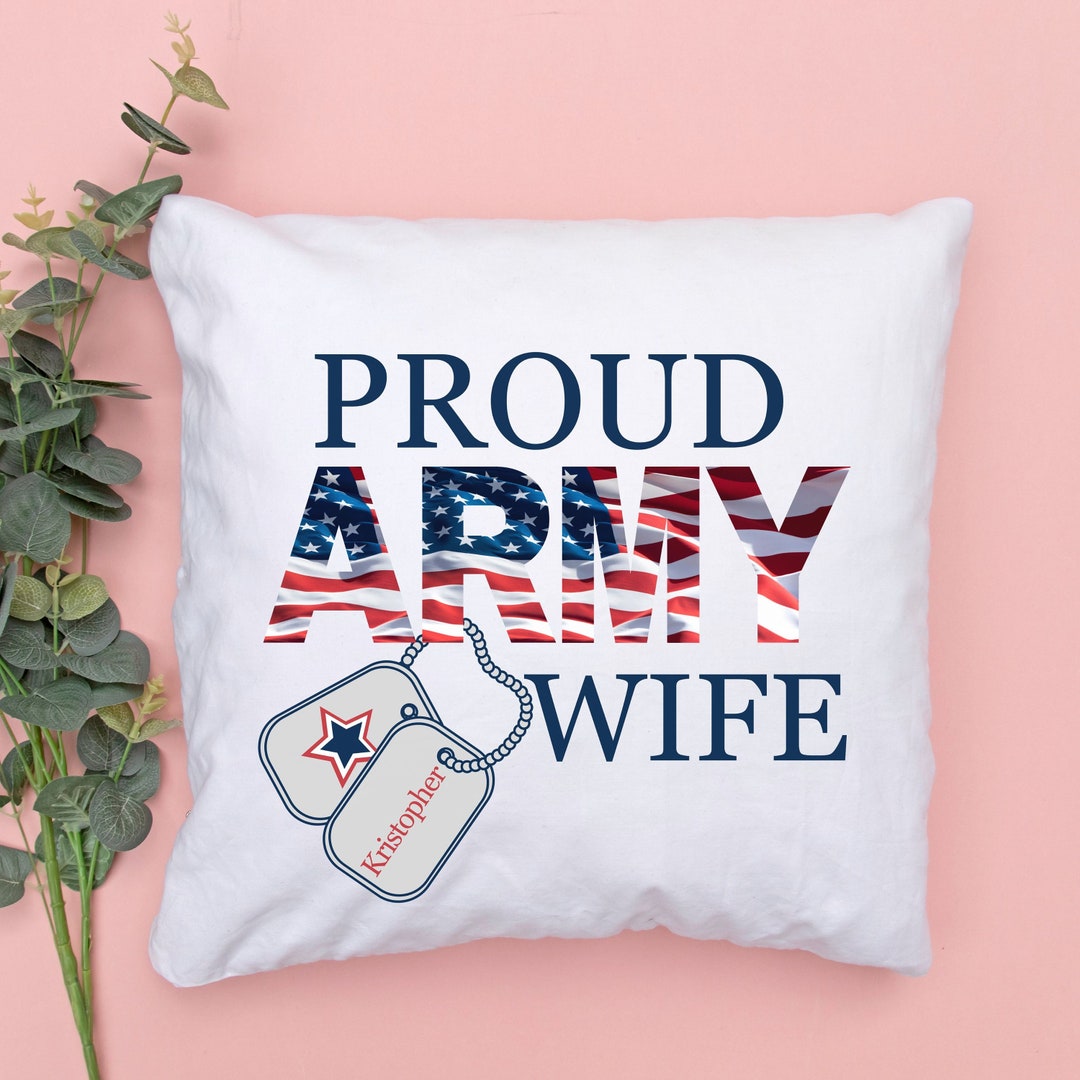 Proud Army Wife Personalized Soldier Army Throw Pillow - Etsy