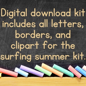 Surfing Into Summer Beach Bulletin Board Kit, Digital Download ...