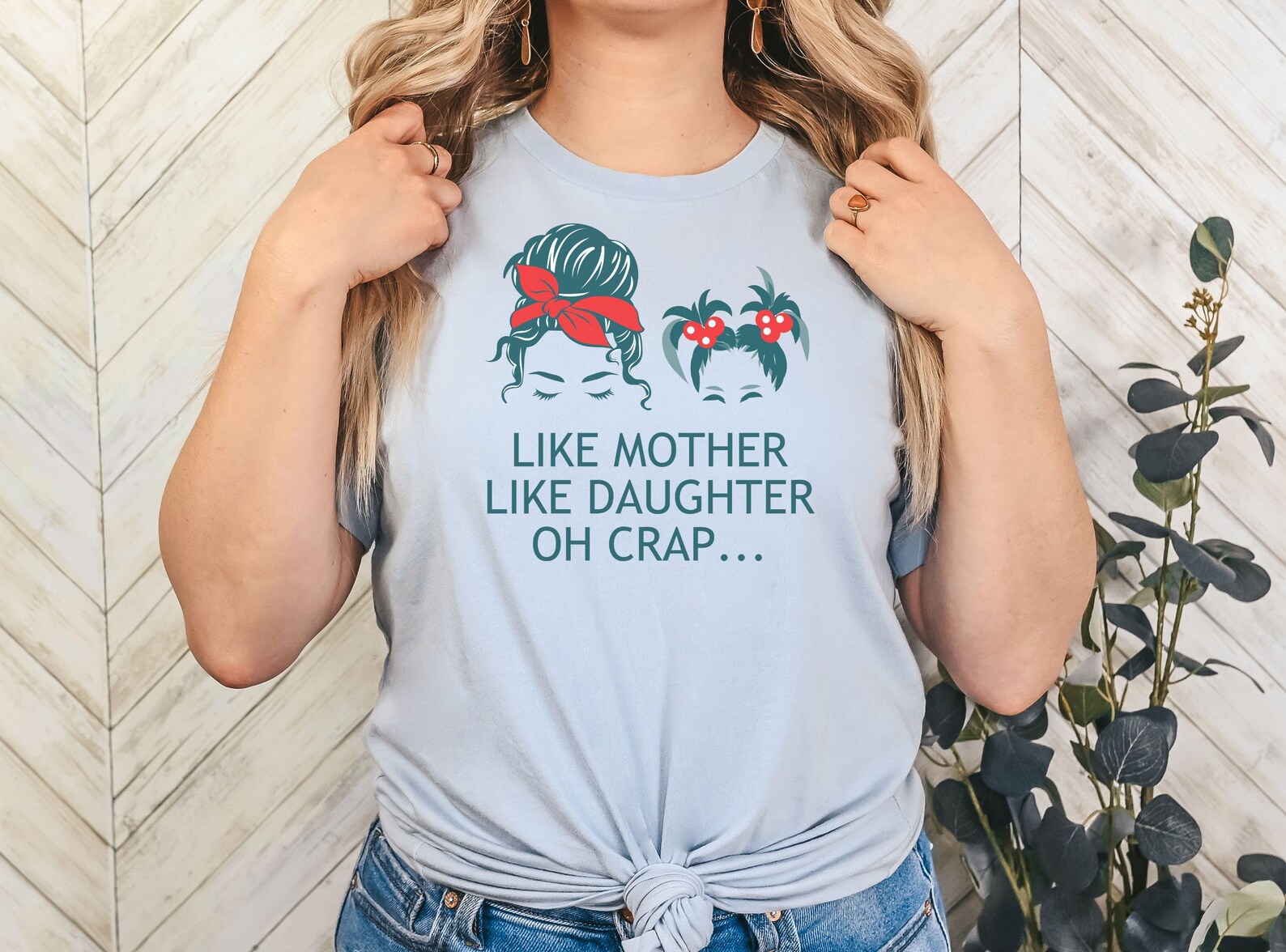 Mother's Day Gift, Mom Messy Bun, Like Mother Like Daughter, Sarcastic ...
