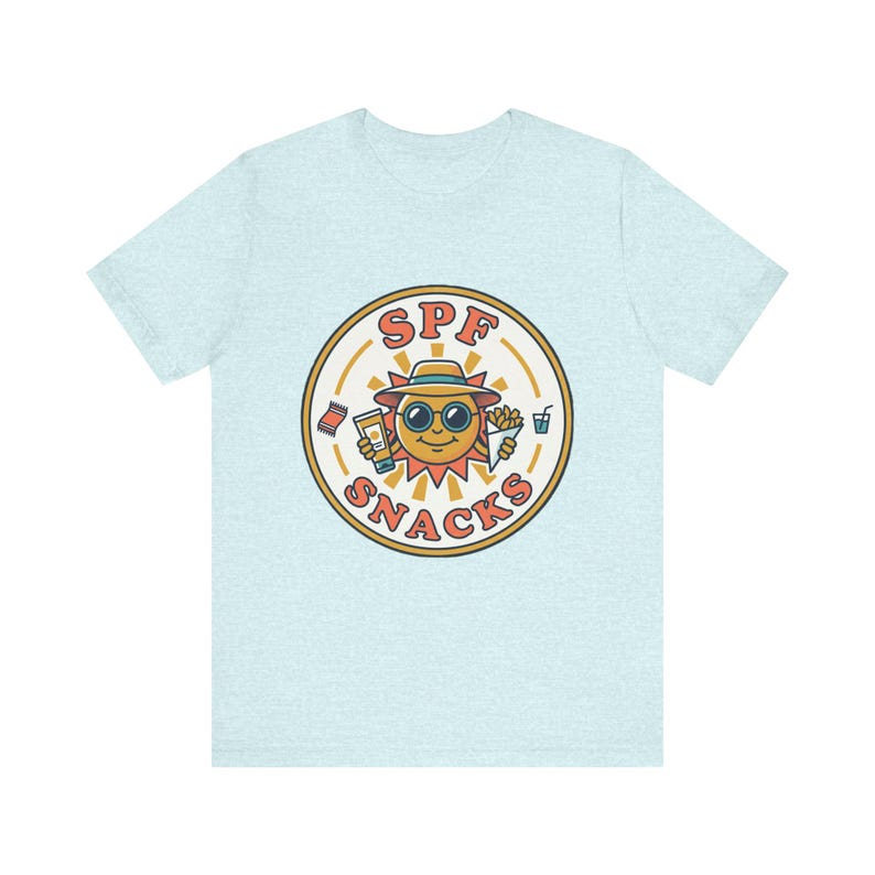 SPF Snacks Sun Logo Tee | Retro Sun, Sunglasses, Snack Icons - Etsy