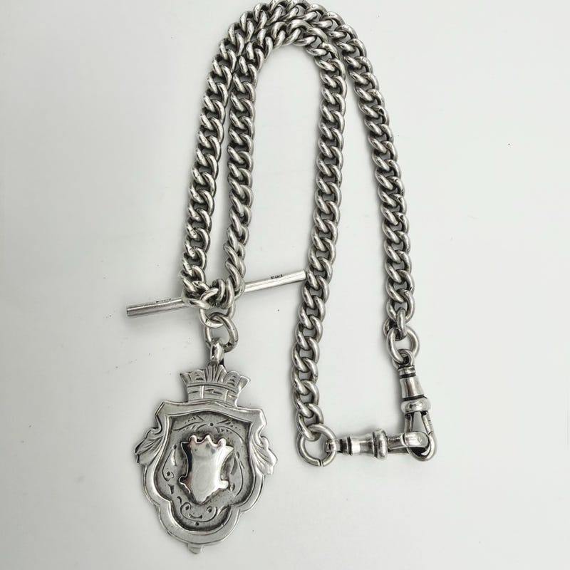 Antique Silver T Bar Albert - Etsy