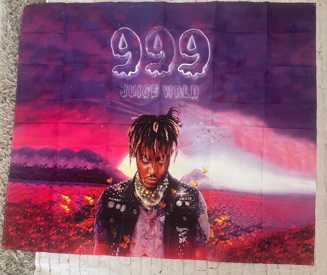Juice Wrld 999 Legends Never Die Fabric Wall Poster Tapestry 50" by 60 ...