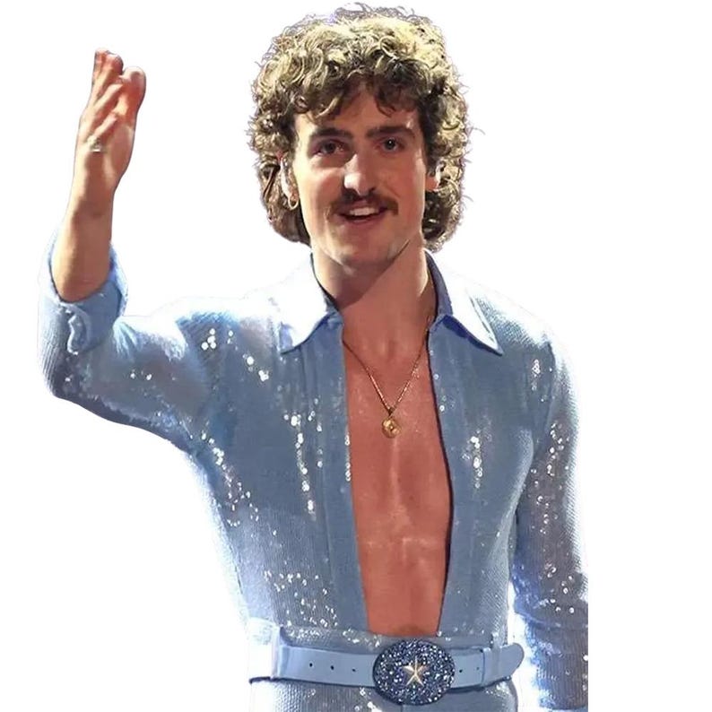 Benson Boone Blue Sparkly Jumpsuit - LA Grammys 2025 Performance - Etsy