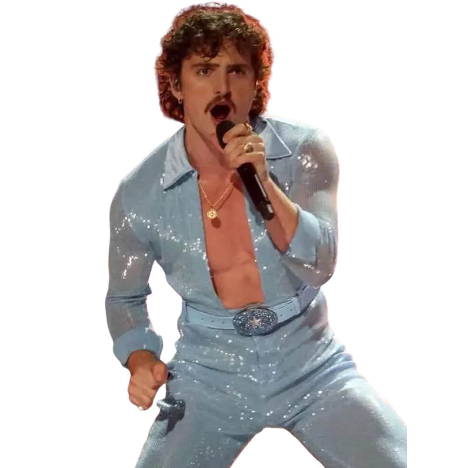 Benson Boone Blue Sparkly Jumpsuit - LA Grammys 2025 Performance - Etsy