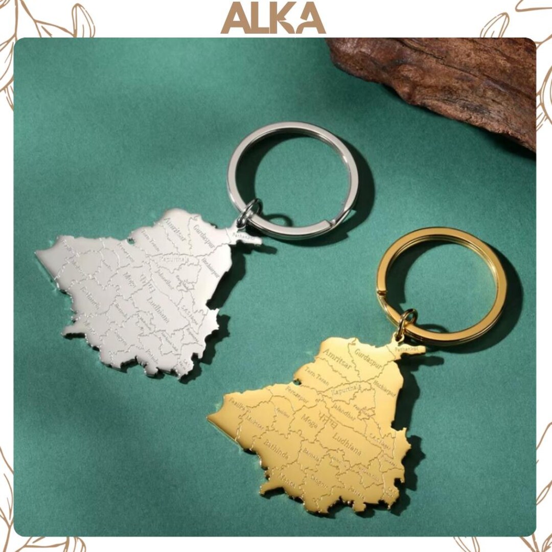Custom Map Keychain—personalized Country or City Map Key Ring for Men ...