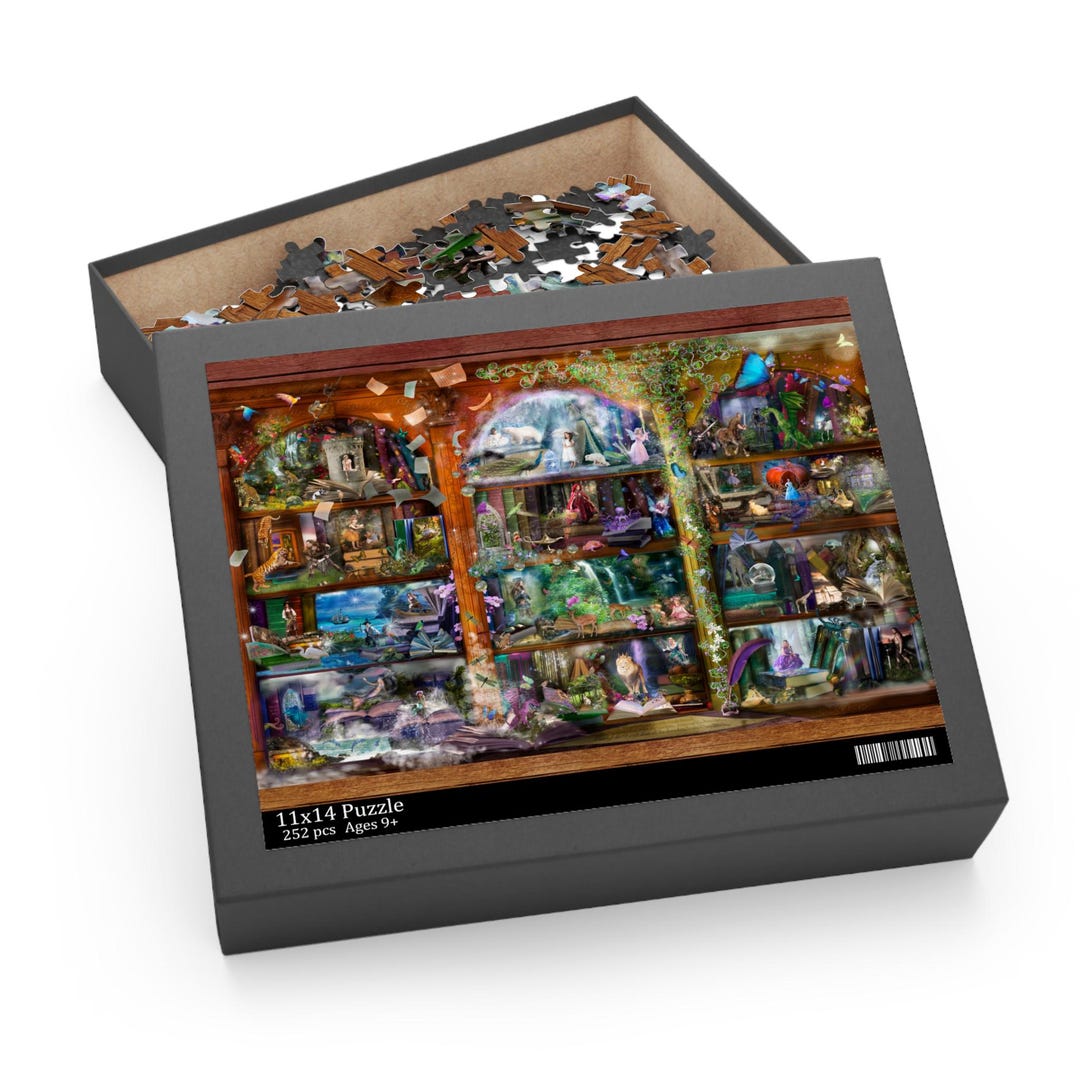 Jigsaw Puzzle, Enchanted Storybook Characters Collage, 120, 252, 500 ...