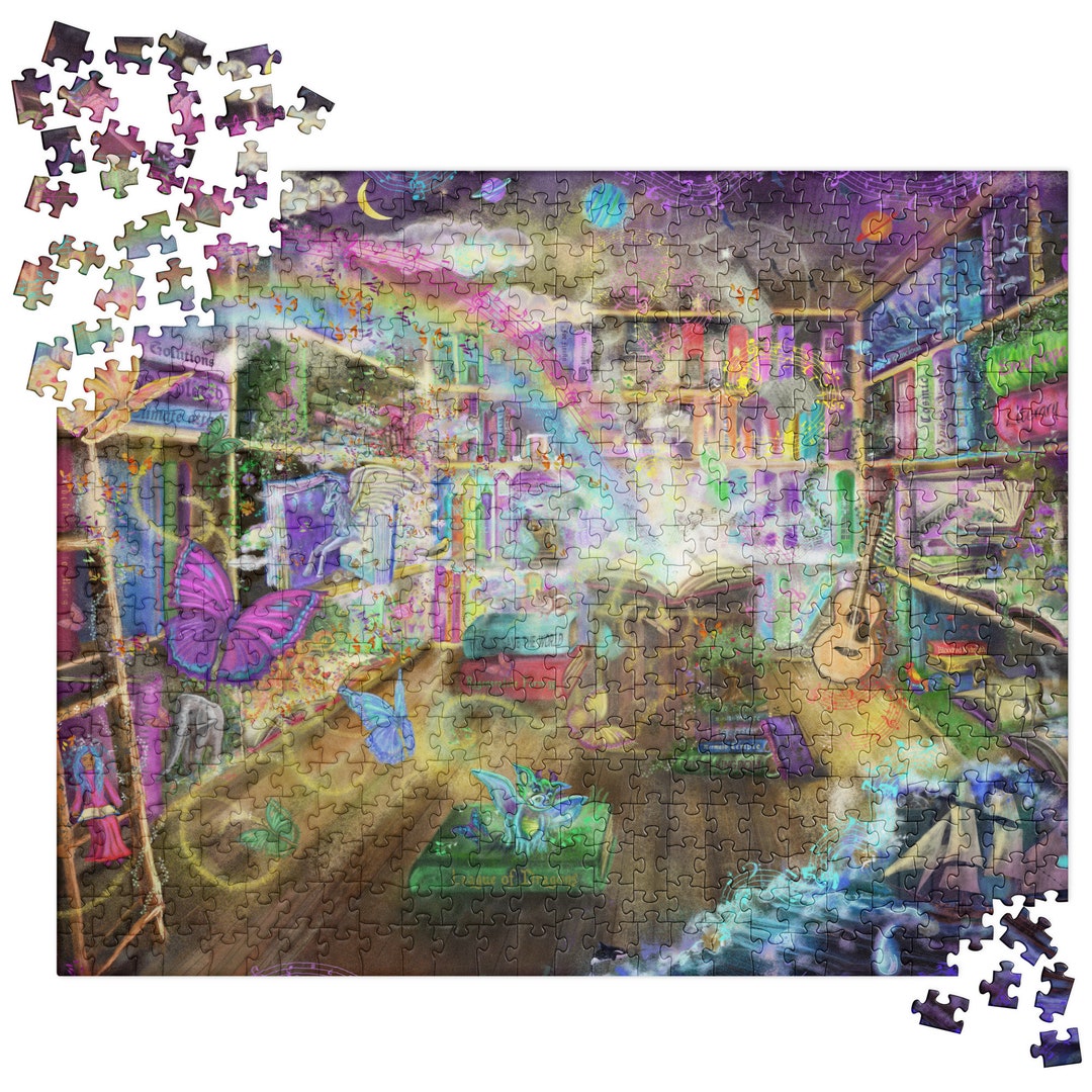 Jigsaw Puzzle: Magical Library - Etsy