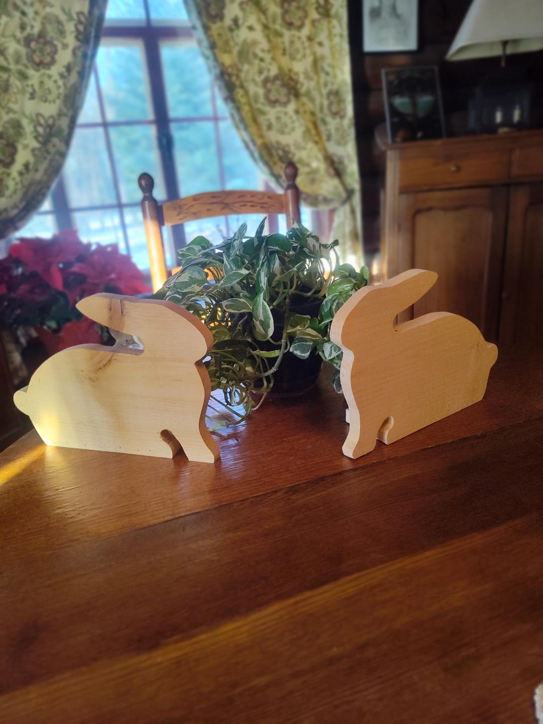 Handcrafted Decorative Wood Rabbits - Etsy
