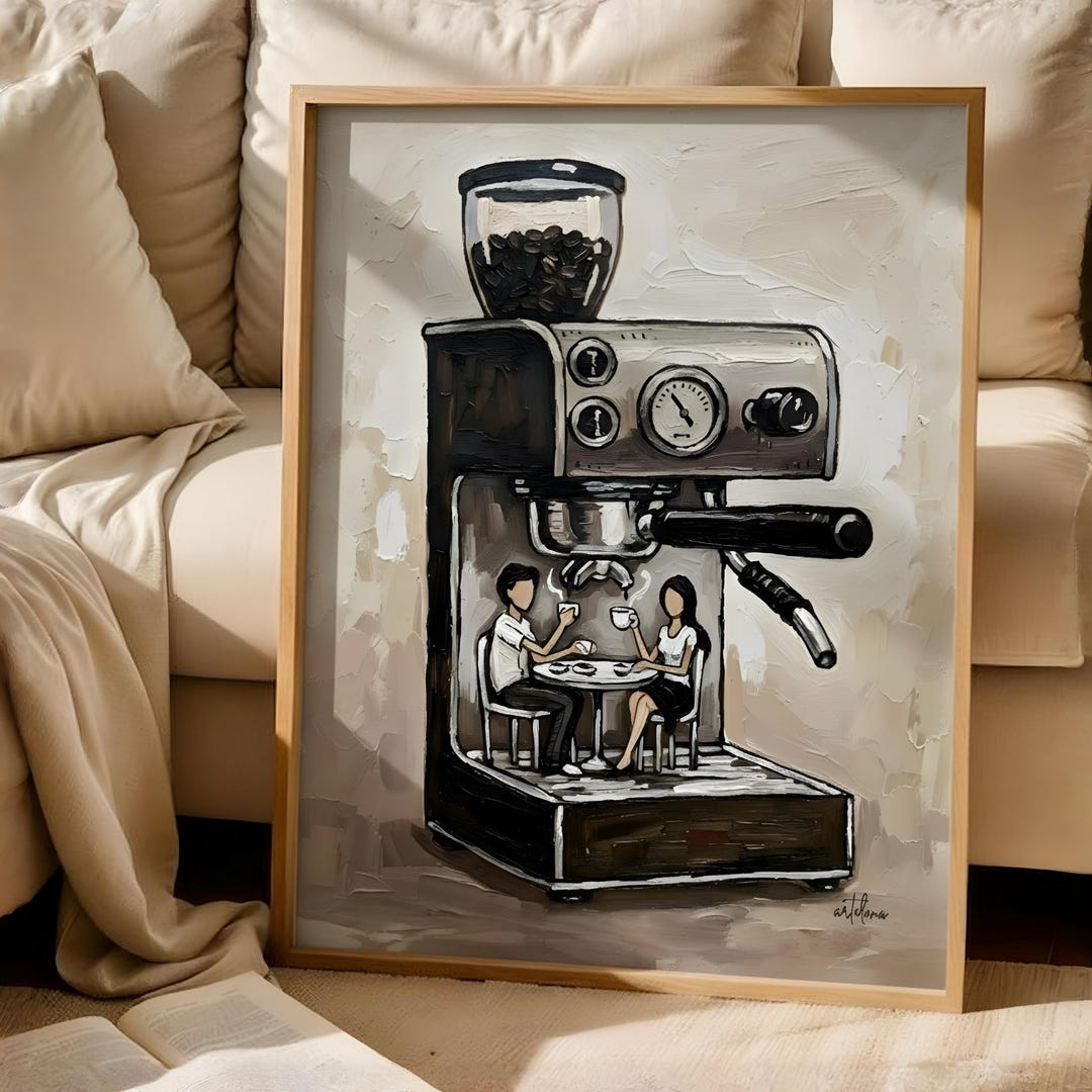 Coffee Lovers Art Print, Romantic Barista Decor (digital File) - Etsy