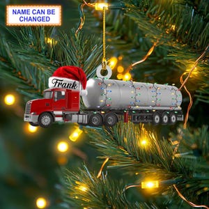 Tanker Truck Christmas Ornament - Etsy