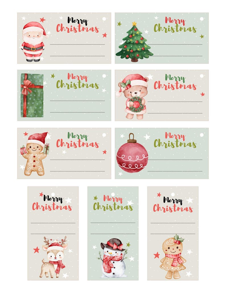 Etiquettes cadeaux de Noël imprimables - Etsy France