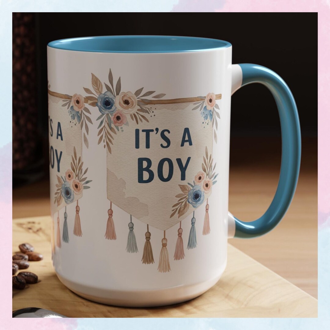 Blue 'it's a Boy' Coffee Mug: Baby Shower Gift - Etsy