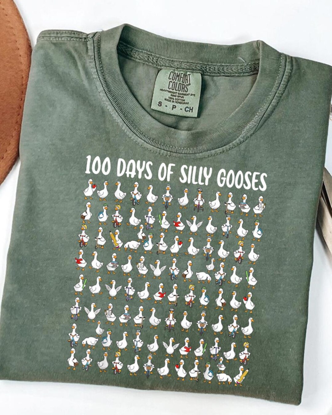 100 Days of Silly Gooses Comfort Colors Tee, Teacher Gift - Etsy
