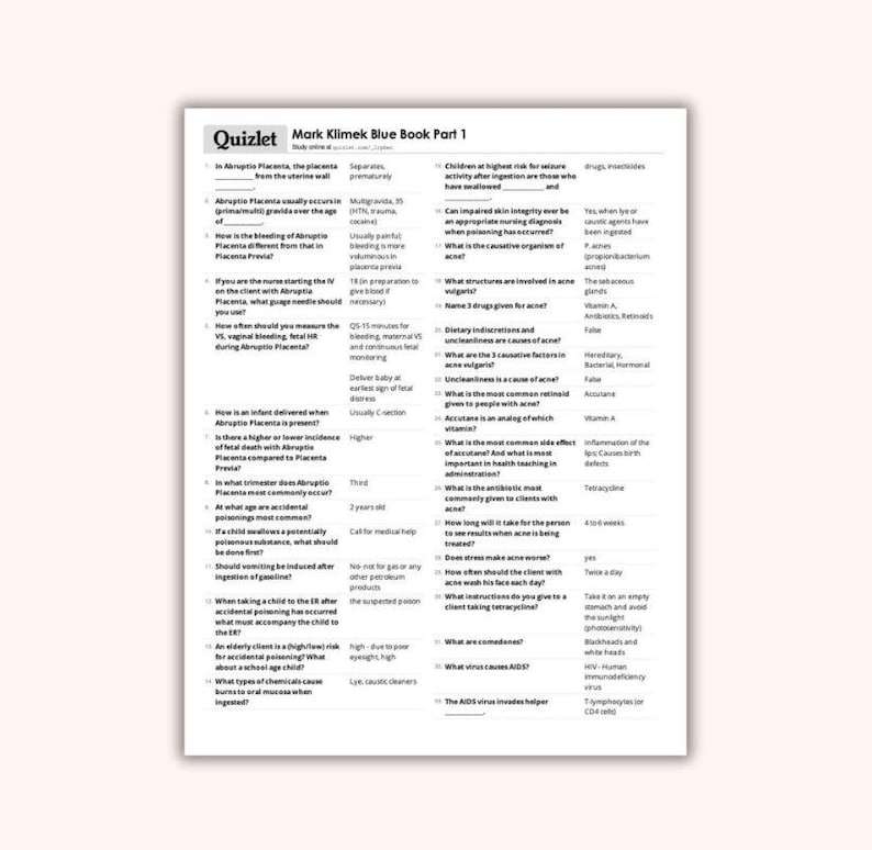 Mark Klimek NCLEX Review Notes Lectures 1-12 | Nursing School Study ...