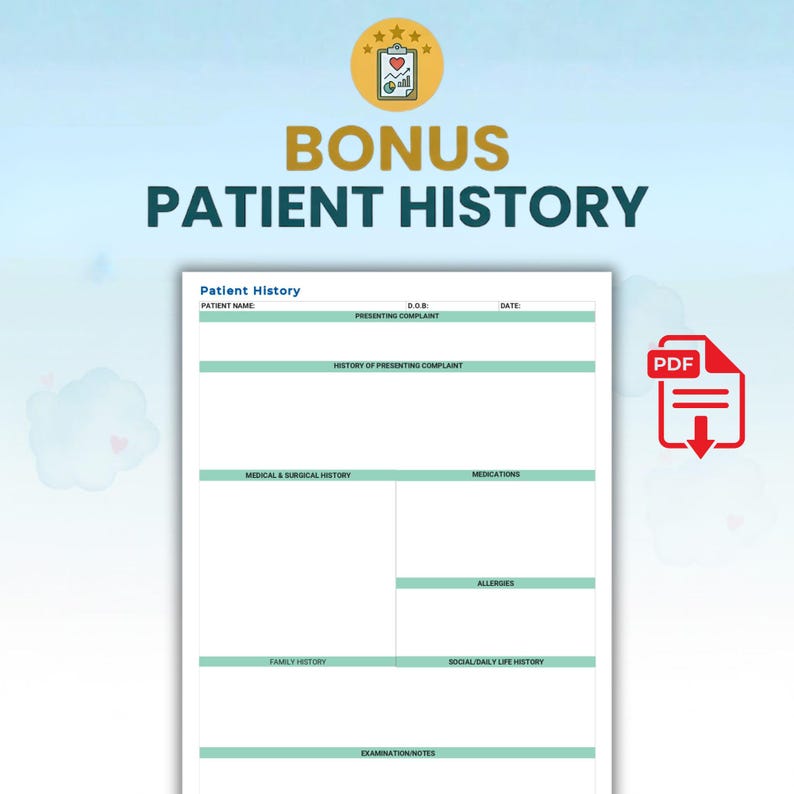 ICU & Med-surg Nurse Report Sheets | 3-page Handoff and Patient History ...