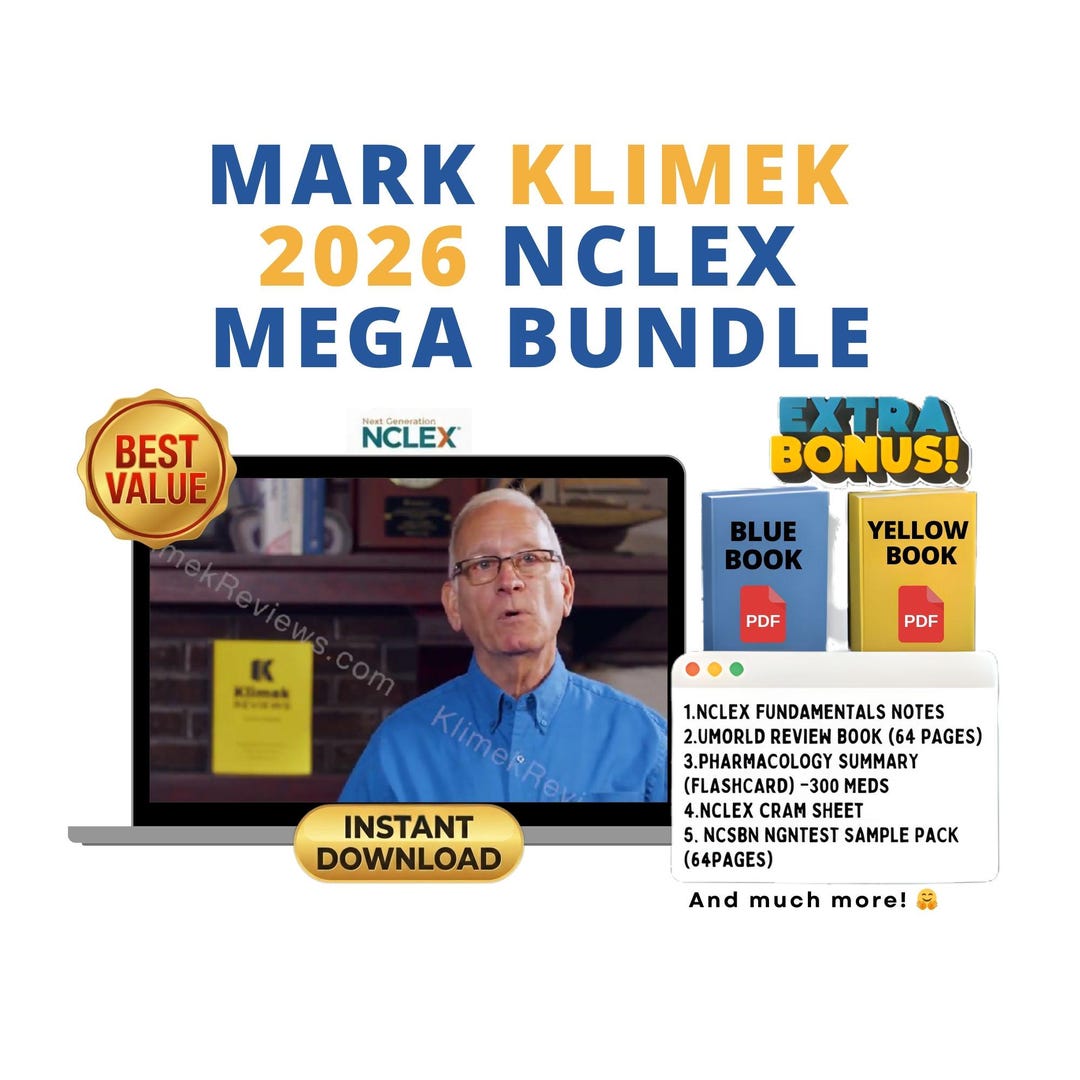 Mark Klimek NCLEX 2026 System | 40 Videos + Books + 5600 Questions ...