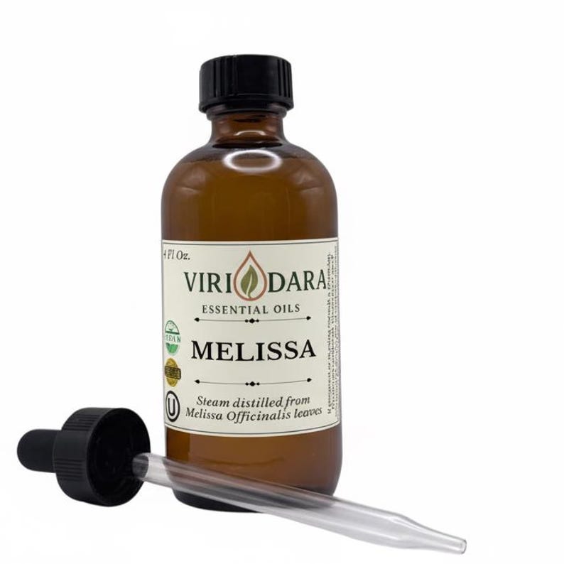 Organic Melissa Essential Oil – Steam-distilled Lemon Balm - Etsy