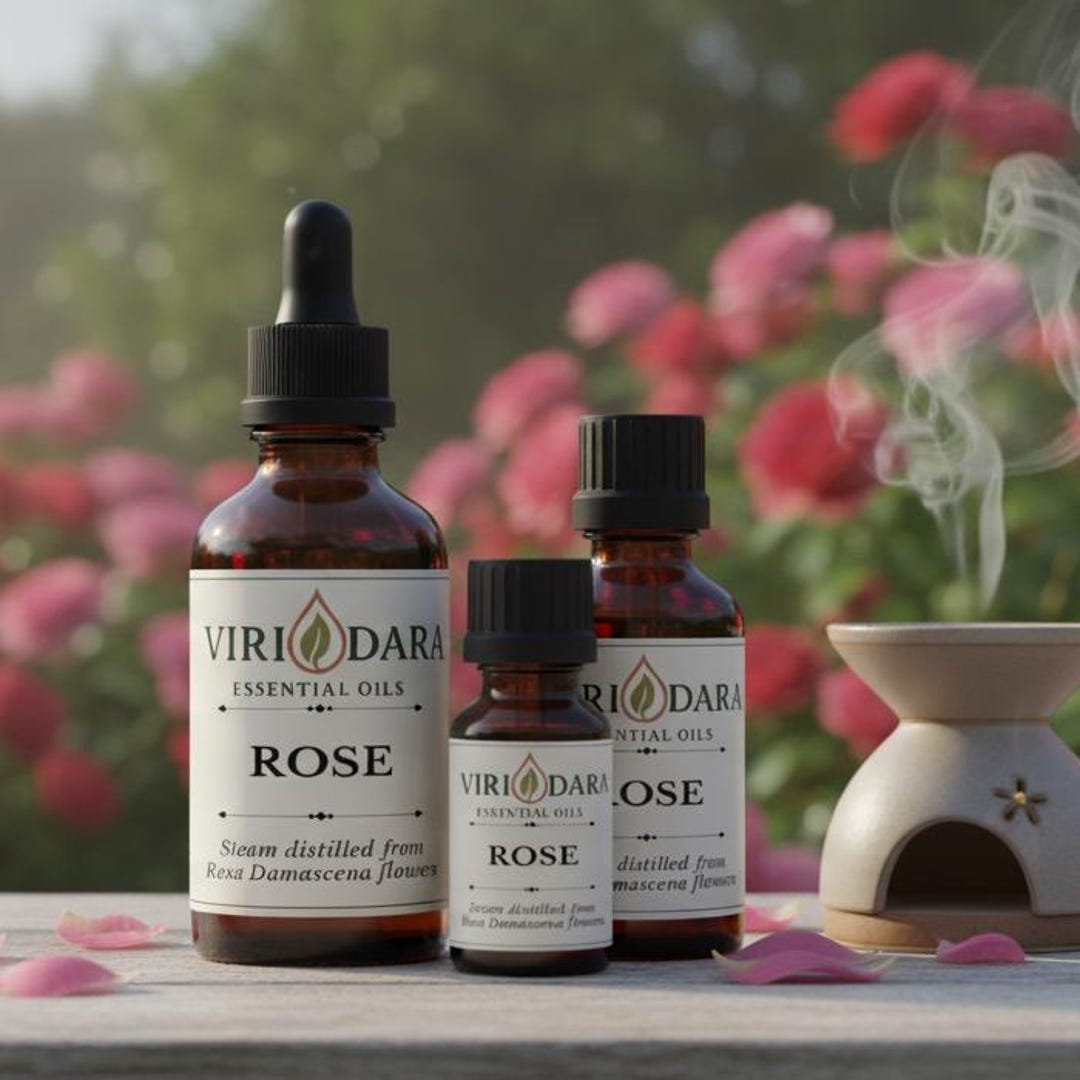 Organic Rose Essential Oil – Bulgarian Rosa Damascena - Etsy