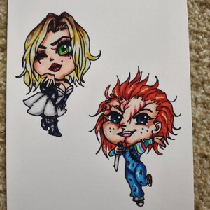 Tiffany and Chucky Chibis Print - Etsy