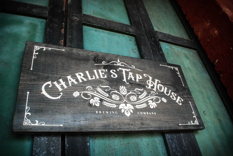 Engraved Personalized Genuine Wood Bar Pub Tap House Sign - Etsy