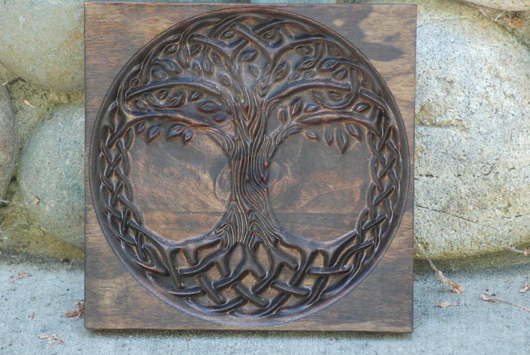 Genuine Wood Carved Celtic Tree of Life - Etsy