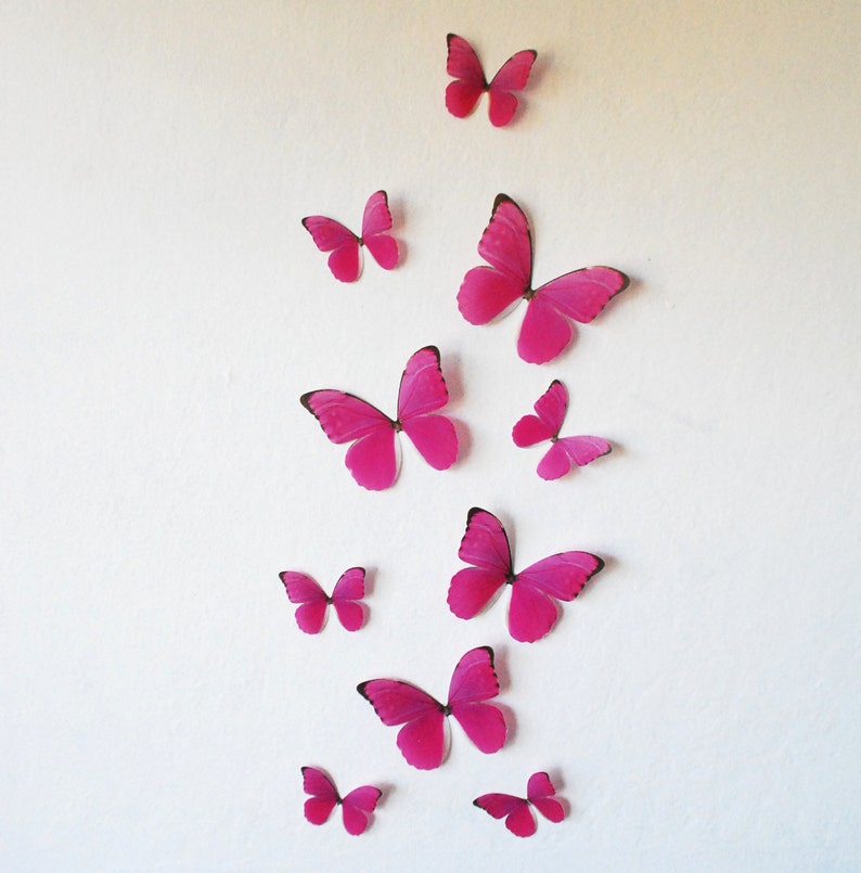 3D Hot Pink Morphos- Set of 10 - Etsy