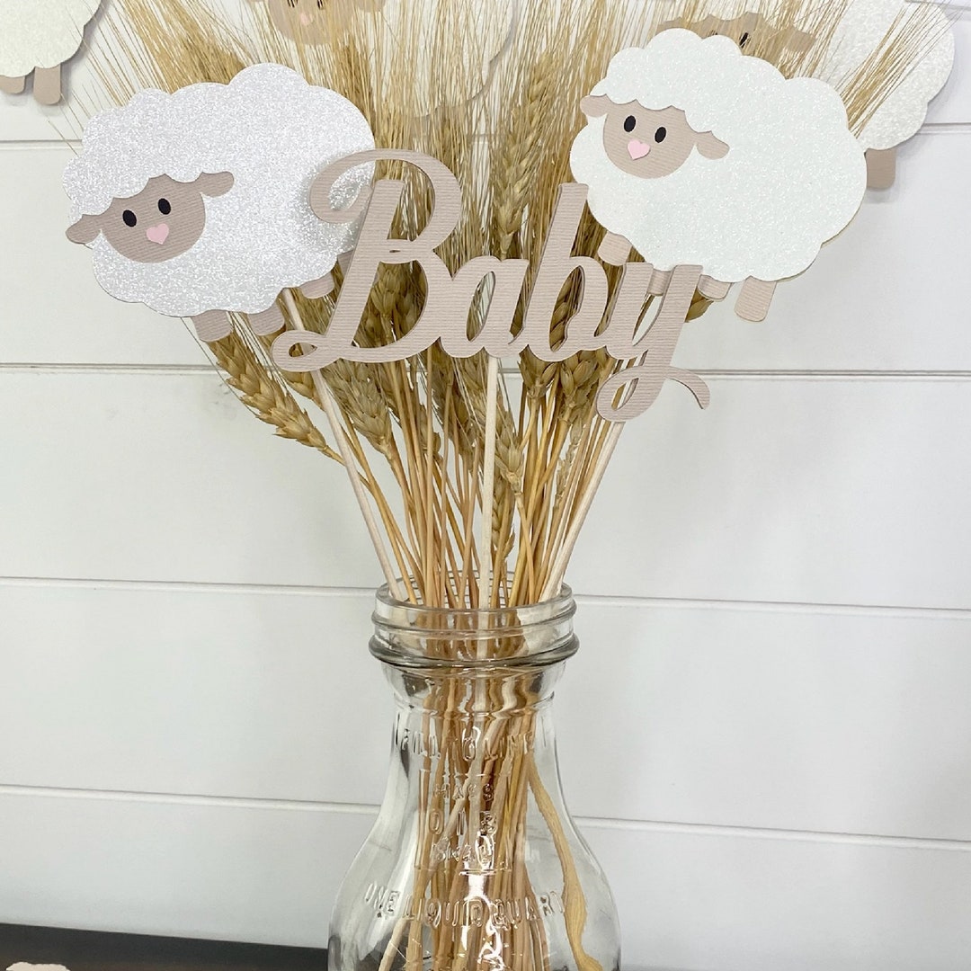 Sheep Centerpiece Picks Little Lamb Baby Shower Picks - Etsy