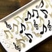 Music Note Confetti Black and Gold Glitter Large 2 - Etsy