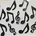 Music Note Confetti Black Glitter Large 2 Table Scatter Music Birthday ...