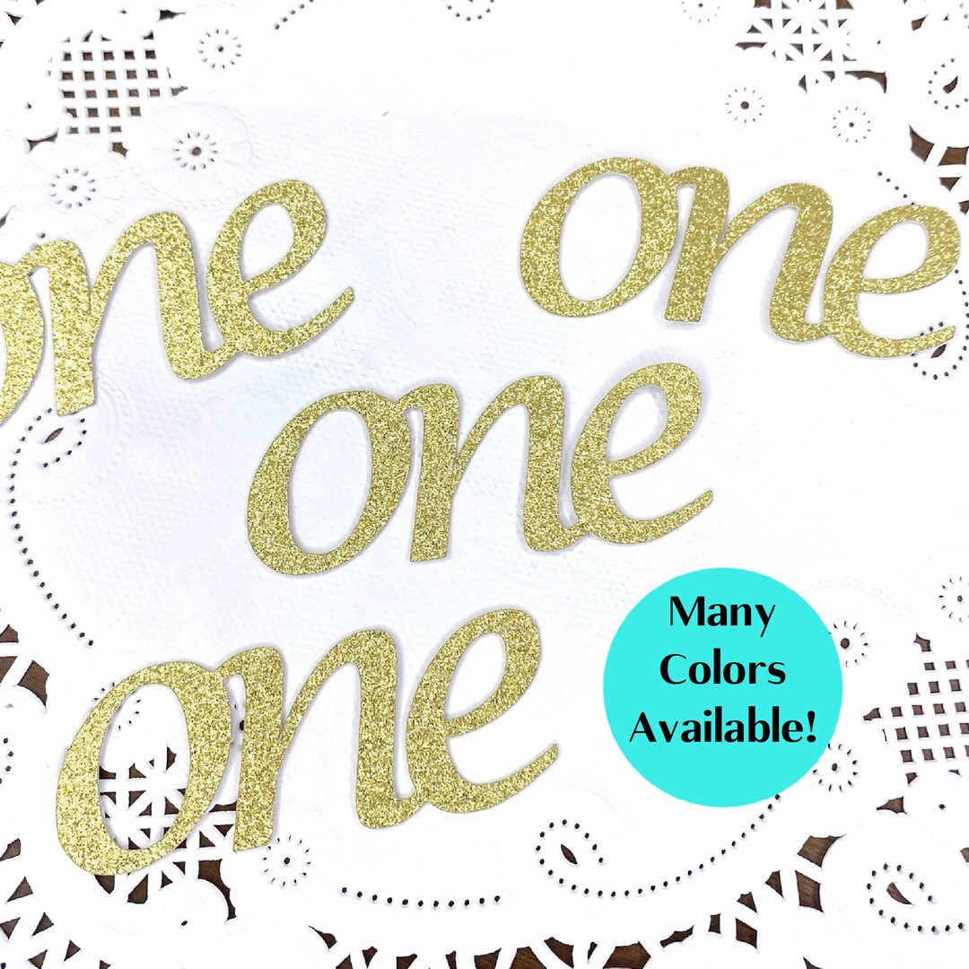 One Confetti - First Birthday Decor - No Shed Glitter Age Confetti ...