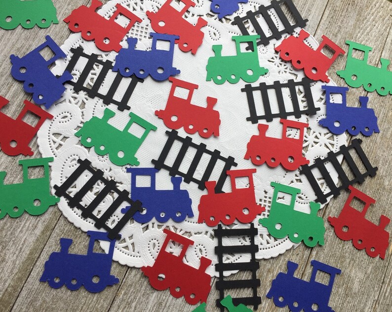 Train Confetti Birthday Party Railroad Party Theme Steam - Etsy