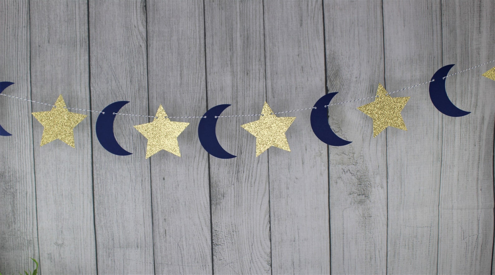 Gold Star and Moon Garland - Many Colors - Celestial Party - Baby ...